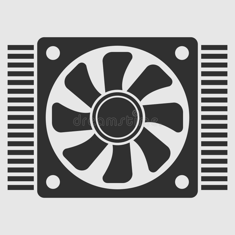 Computer Cooler, PC Hardware Fan Stock Illustration - Illustration of ...