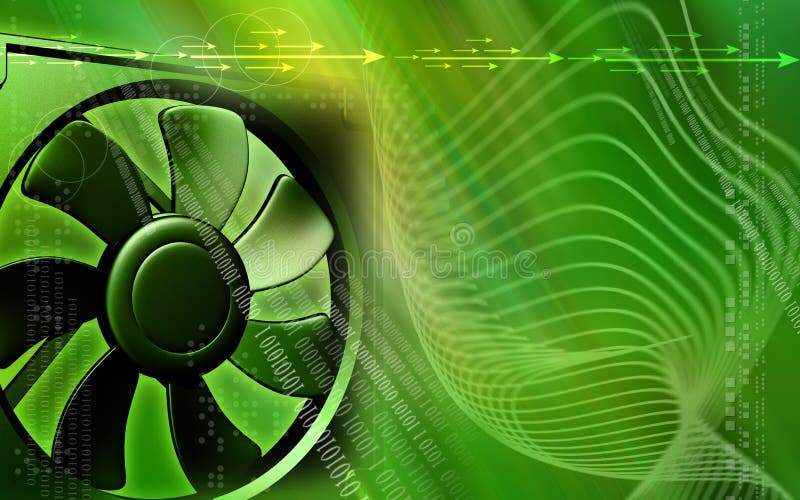 Computer cooling fan stock illustration. Illustration of dimensional ...