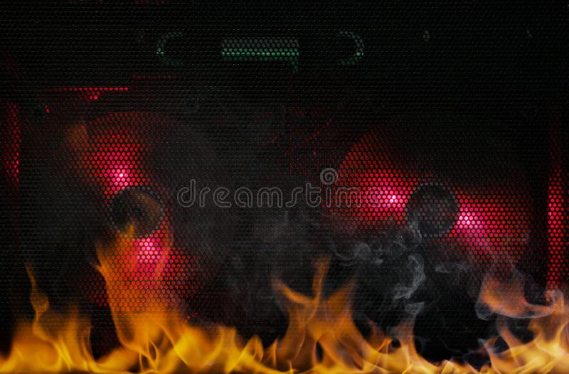 Computer Cooling Fan with Flames and Smoke the Dangerous Concept of ...