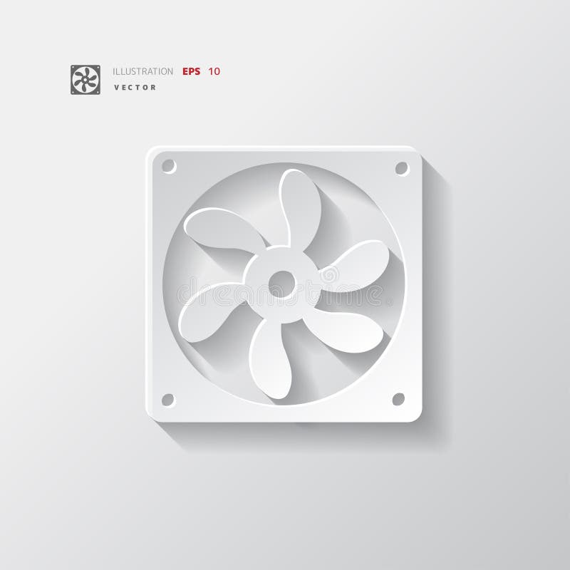 Computer Cooling Fan Icon Vector Illustration. Stock Vector ...