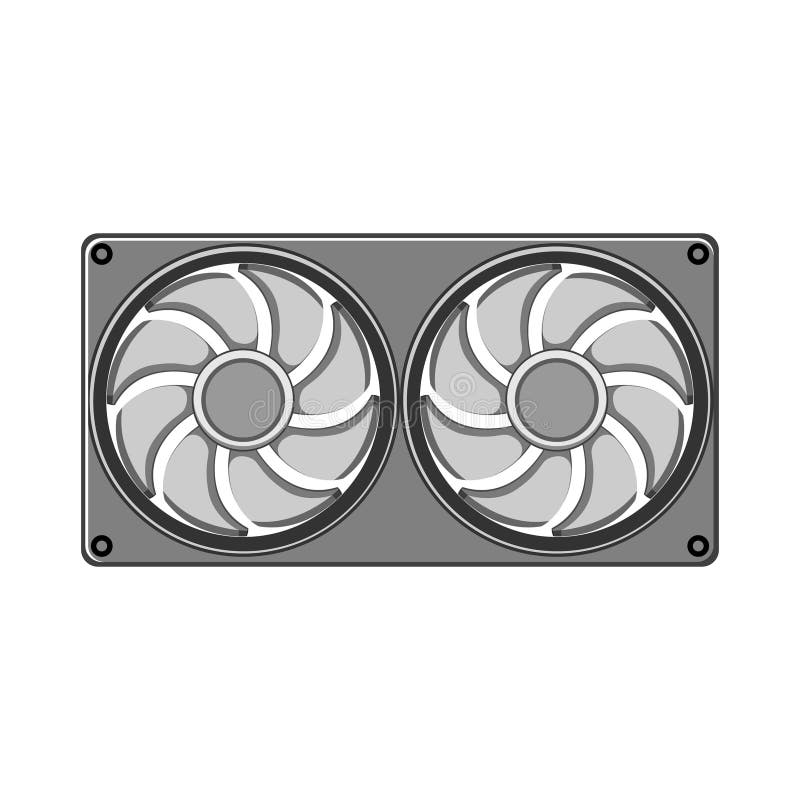 Computer Cooling Fan Pc Cartoon Vector Illustration Stock Illustration ...