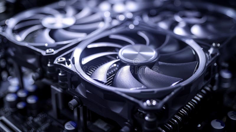 Computer CPU Cooling Radiator Motherboard Close-up Stock Image - Image ...