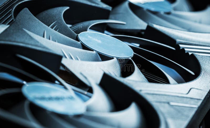 Computer Cooling System Fans Closeup Stock Photo - Image of detail ...