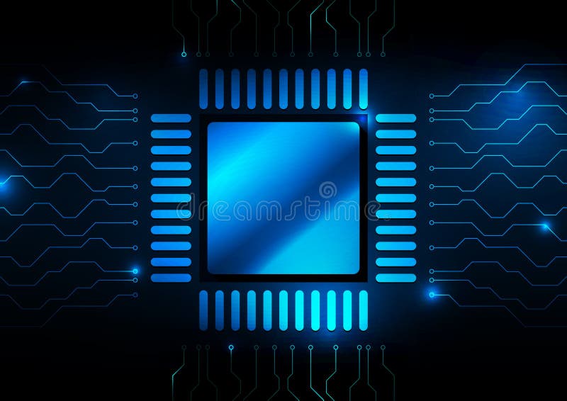 Computer Cpu Abstract Background Vector Illustration Stock Vector ...