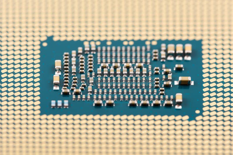 Computer CPU Chip Connectors Stock Image - Image of binary, hardware ...