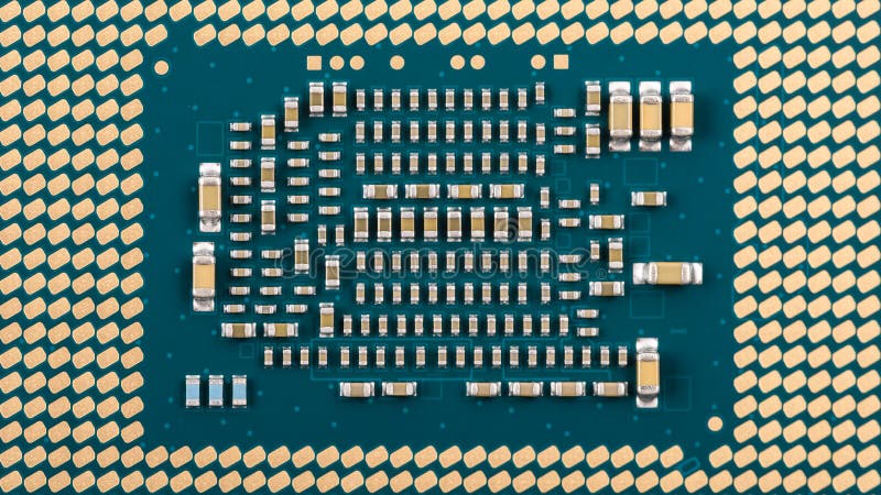 Computer CPU Chip Connectors Stock Image - Image of data, element: 71984183
