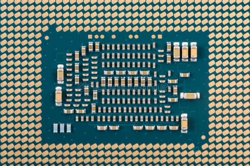 Computer CPU Chip Connectors Stock Image - Image of closeup, memory ...
