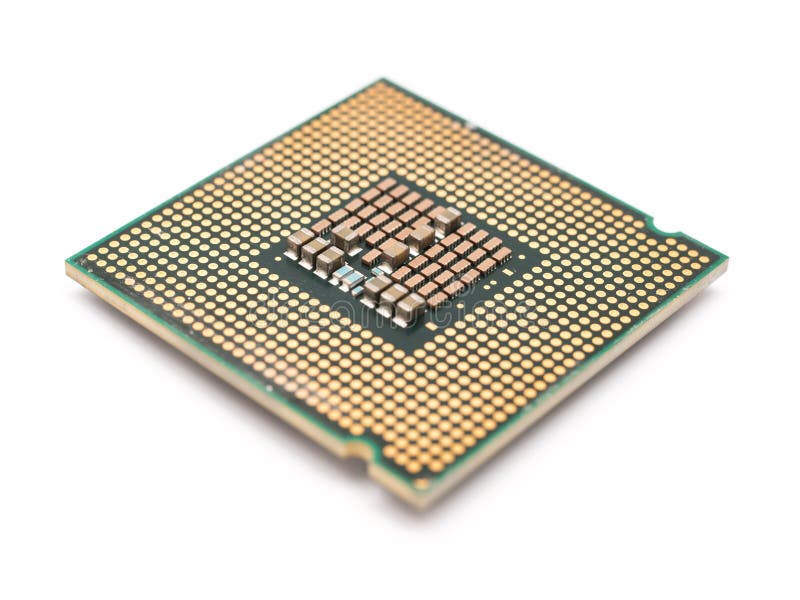 Computer CPU Chip Isolated stock image. Image of information - 50560227