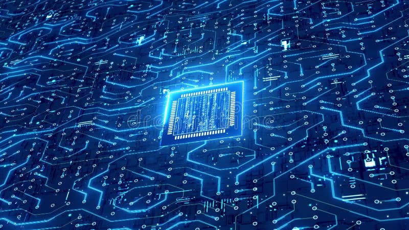 Computer CPU Chip Processor Background Stock Video - Video of binary, motherboard: 250864781