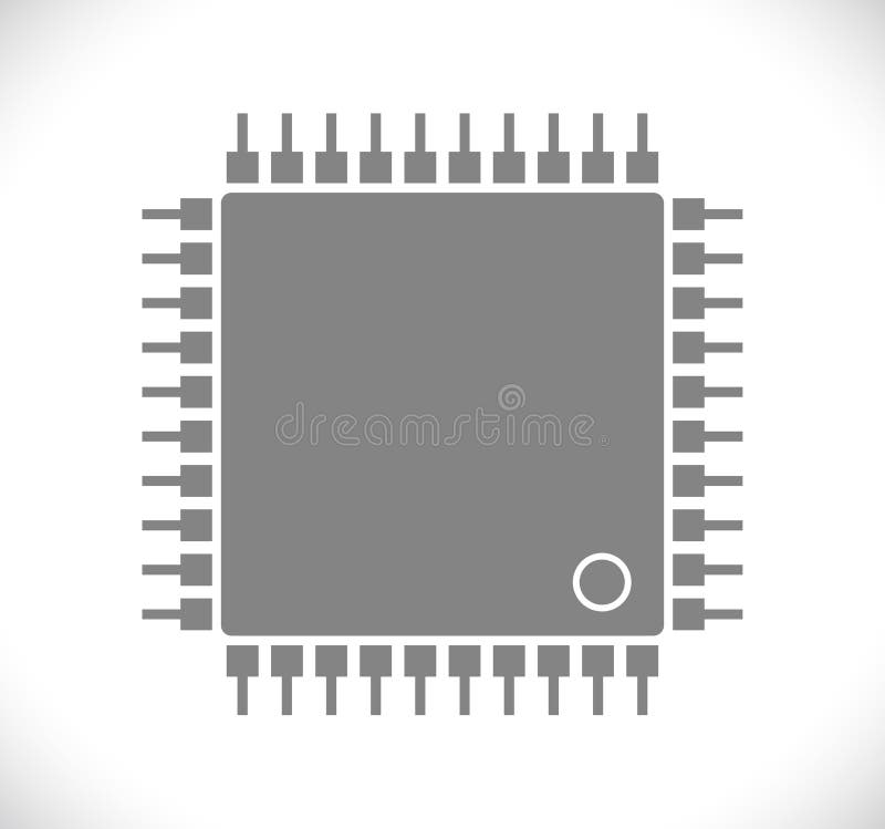 Cpu chip icon stock vector. Illustration of technology - 200543151