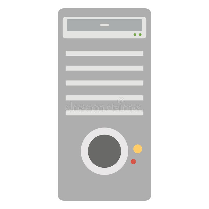 Computer, Cpu Color Vector Icon Which Can Easily Modify or Edit Stock ...