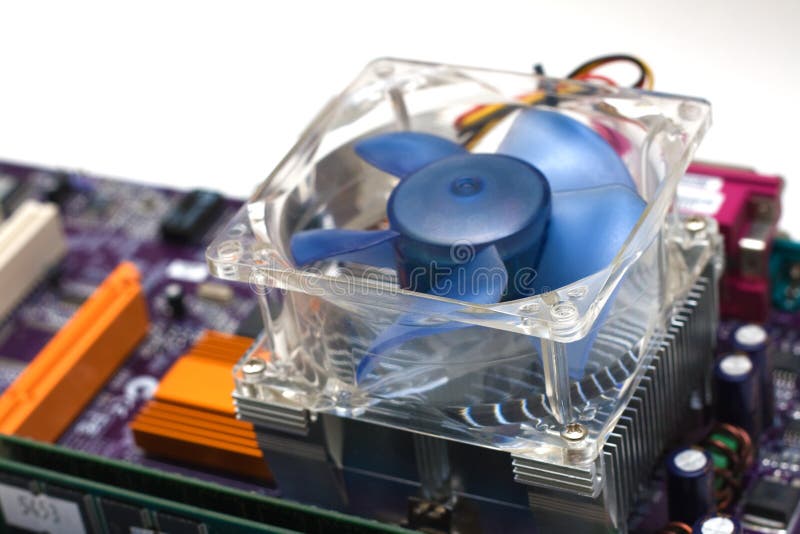 Computer CPU cooler stock image. Image of digital, microchip - 8078955
