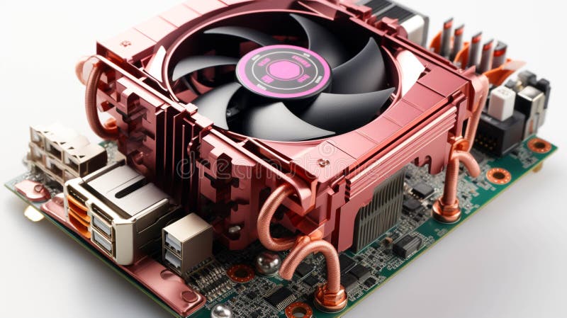Computer CPU Cooler Isolated on White Stock Photo - Image of processor ...