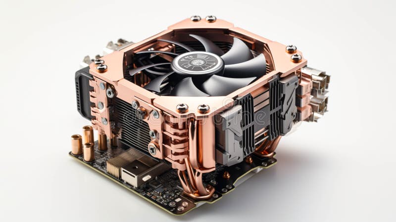 Computer CPU Cooler Isolated on White Stock Photo - Image of white ...