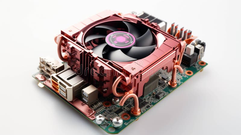 Computer CPU Cooler Isolated on White Stock Photo - Image of processor ...