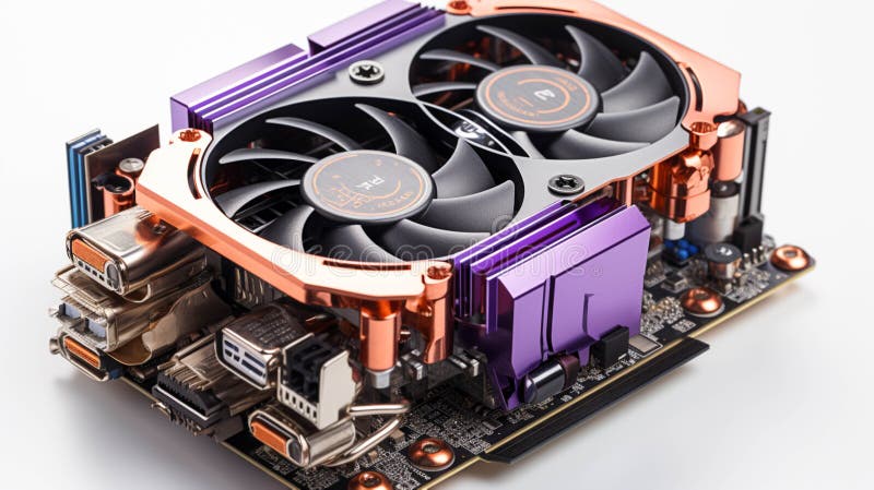 Computer CPU Cooler Isolated on White Stock Photo - Image of isolated ...