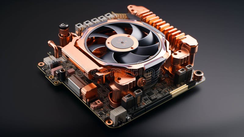 Computer CPU Cooler Isolated on White Stock Photo - Image of component ...