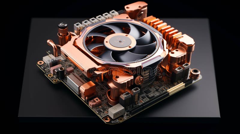 Computer CPU Cooler Isolated on White Stock Photo - Image of plastic ...