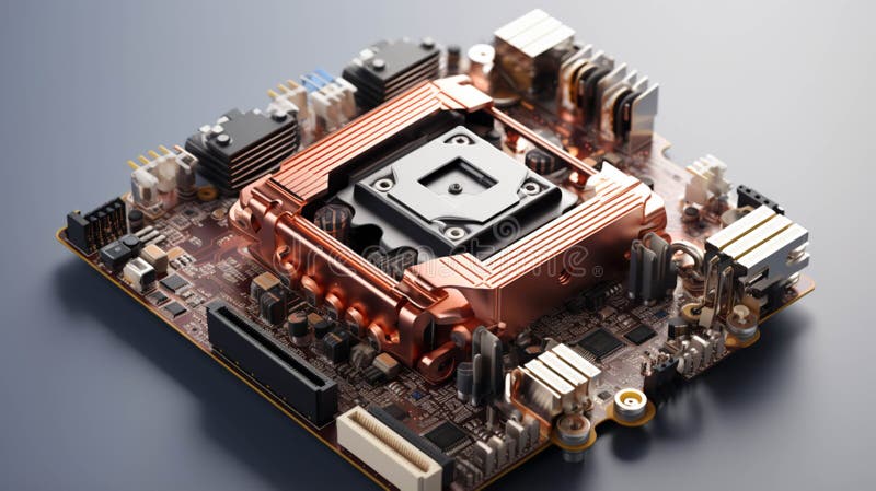 Computer CPU Cooler Isolated on White Stock Image - Image of component ...