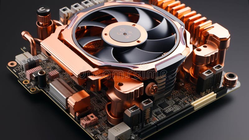 Computer CPU Cooler Isolated on White Stock Image - Image of computer ...