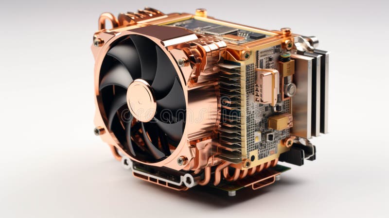Computer CPU Cooler Isolated on White Stock Photo - Image of white ...