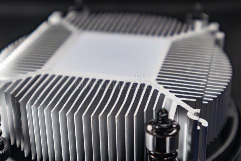 Computer CPU Cooling Radiator Motherboard Close-up Stock Image - Image ...