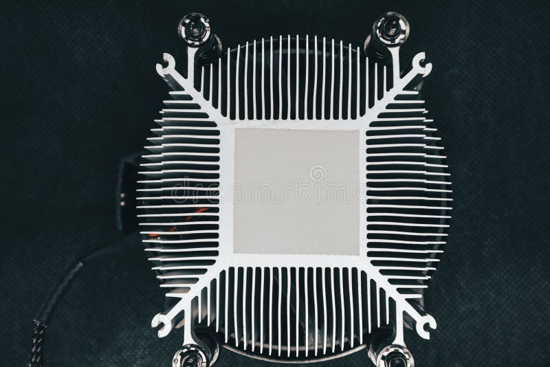 Computer CPU Cooling Radiator Motherboard Close-up Stock Image - Image ...
