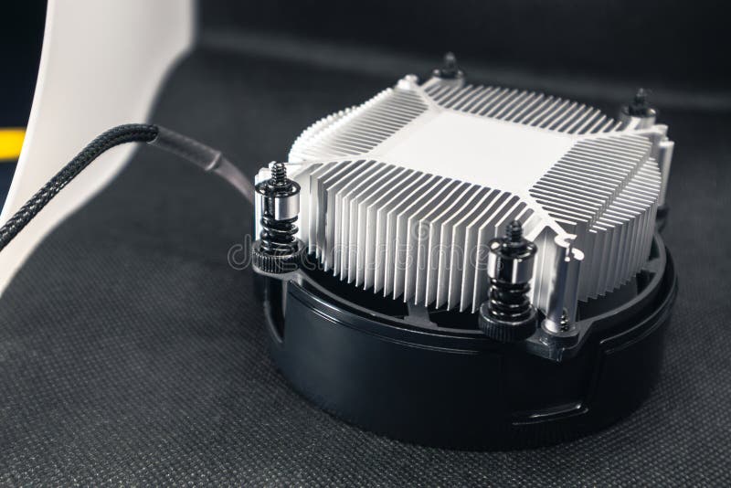 Computer CPU Cooling Radiator Motherboard Close-up Stock Image - Image ...