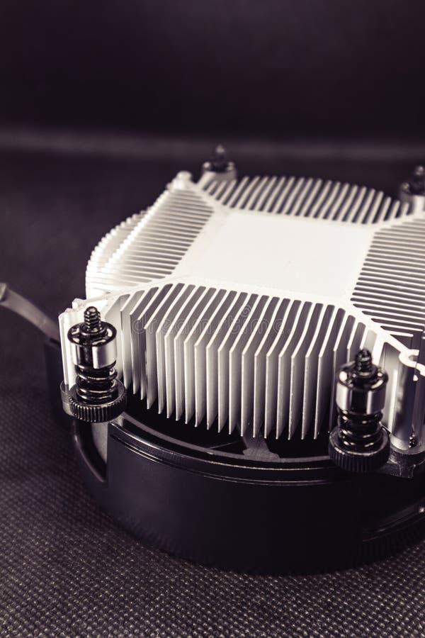 Computer CPU Cooling Radiator Motherboard Close-up Stock Image - Image ...