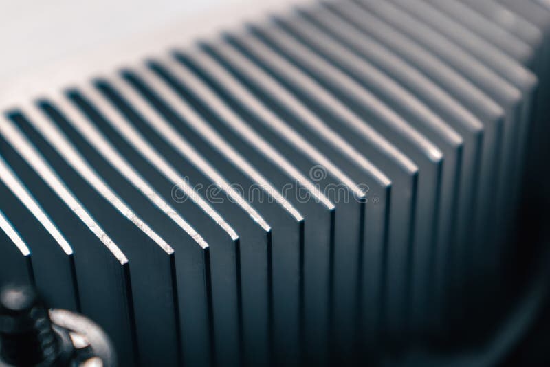 Computer CPU Cooling Radiator Motherboard Close-up Stock Image - Image ...