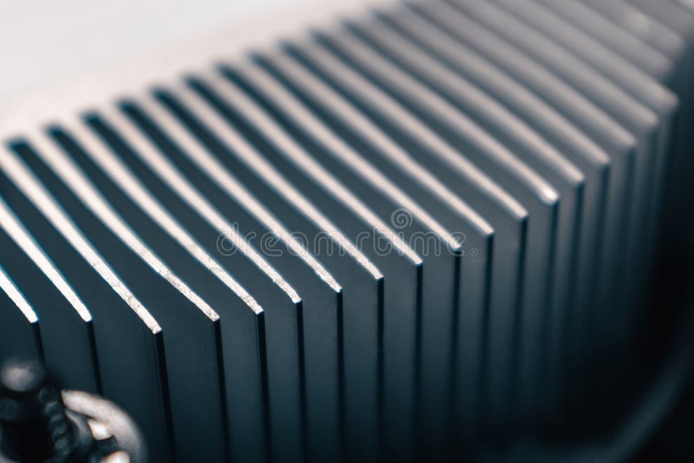 Computer CPU Cooling Radiator Motherboard Close-up Stock Image - Image ...