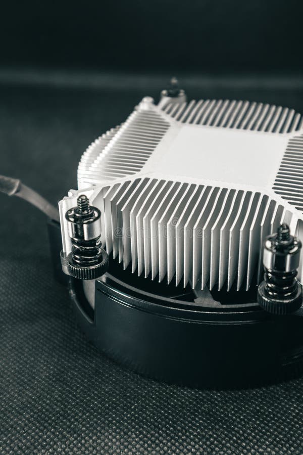 Computer CPU Cooling Radiator Motherboard Close-up Stock Image - Image ...