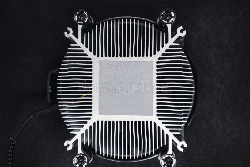 Computer CPU Cooling Radiator Motherboard Close-up Stock Image - Image ...
