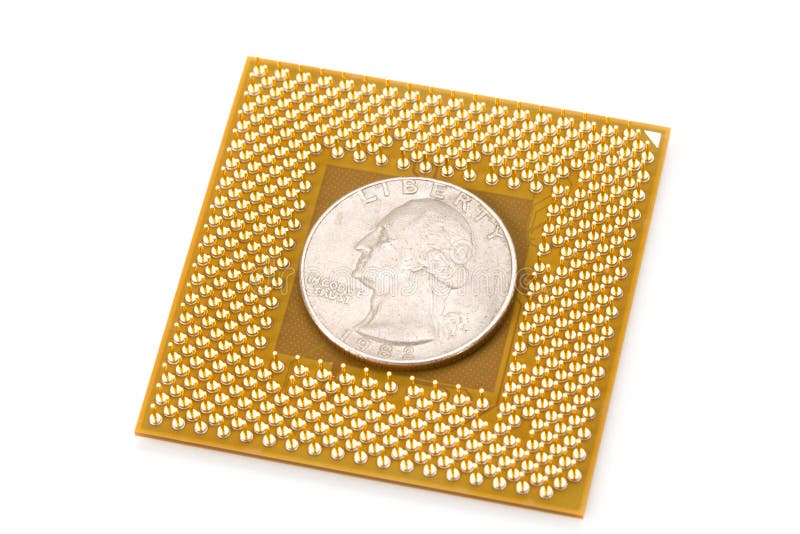 Computer CPU and dollar stock image. Image of technology - 9110591