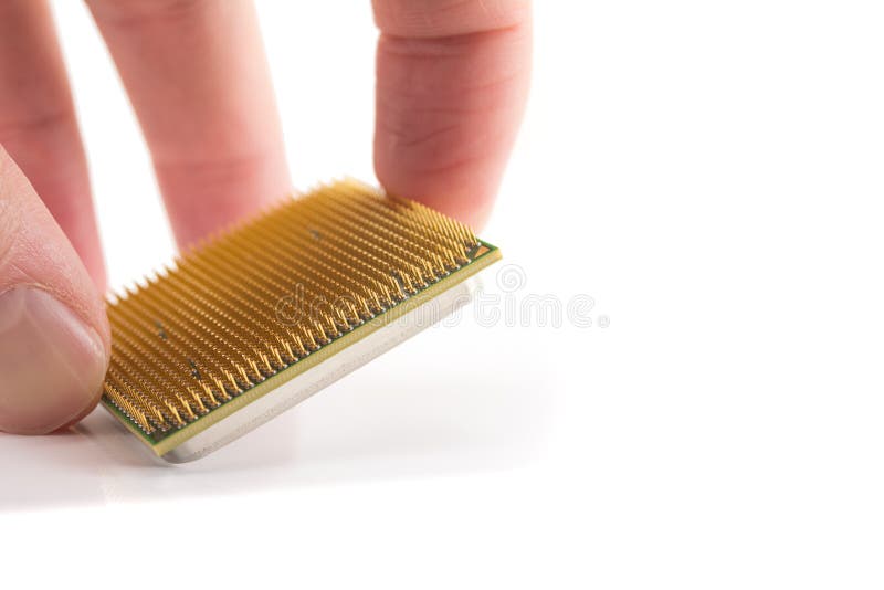 Central Processing Unit Cpu Hand Isolated White Photos - Free & Royalty ...