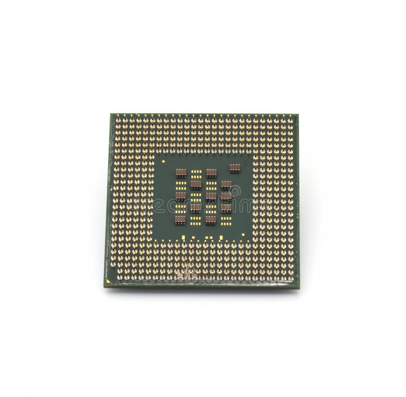 Cpu Close Up on Isolated White Background Stock Photo - Image of macro ...