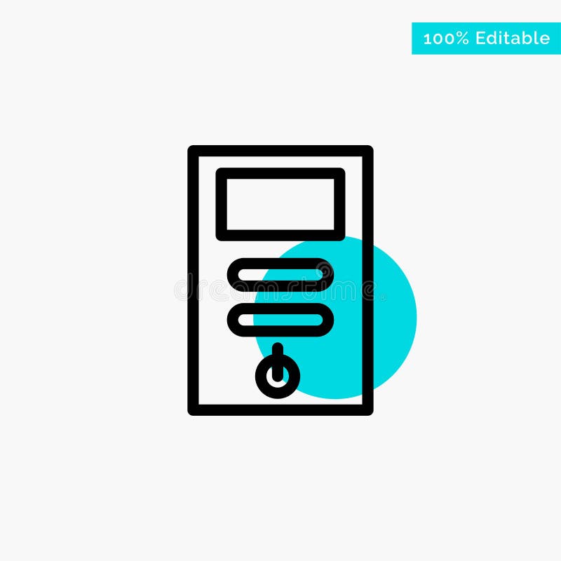 Computer, Cpu, Pc, Stabilizer Turquoise Highlight Circle Point Vector Icon Stock Vector ...
