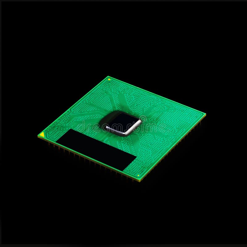 Computer CPU Processor Chip Stock Image - Image of calculations ...