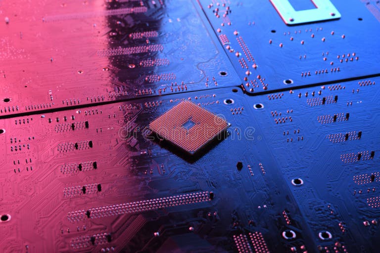 Computer Cpu Processor Chip on Circuit Board ,motherboard Background ...