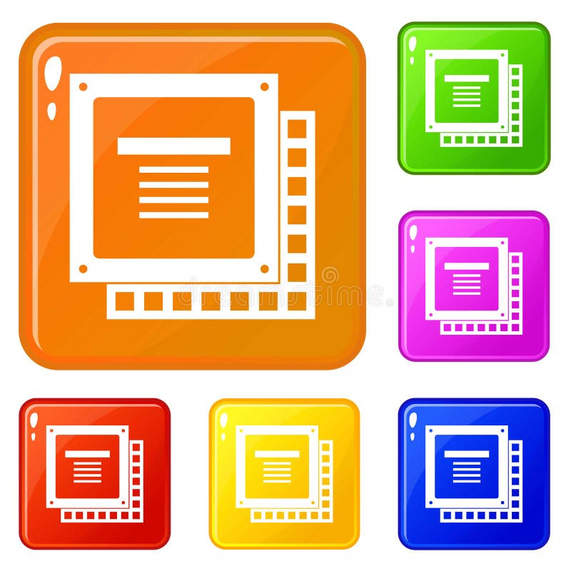 Computer Chip Icons Set, Cartoon Style Stock Vector - Illustration of ... Computer Chip Icons Set, Cartoon Style Stock Vector - Illustration of ...