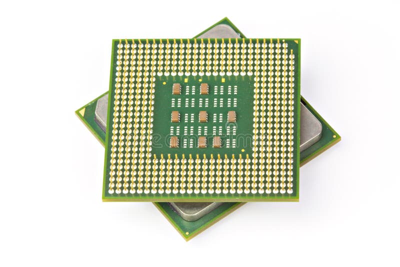 Computer CPU Chip Isolated stock image. Image of information - 50560227