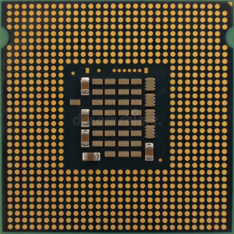Computer Cpu Processor Chip Stock Image Image Of Microchip Chip 253756379