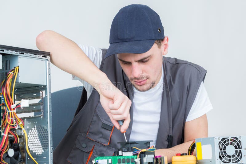 Computer CPU Repair Department Stock Photo - Image of reparation ...