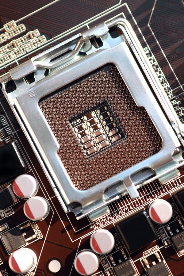 Computer CPU Socket stock image. Image of digital, closeup - 34169997