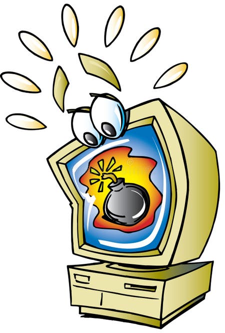 Computer Crash stock vector. Illustration of system, monitor - 5638702