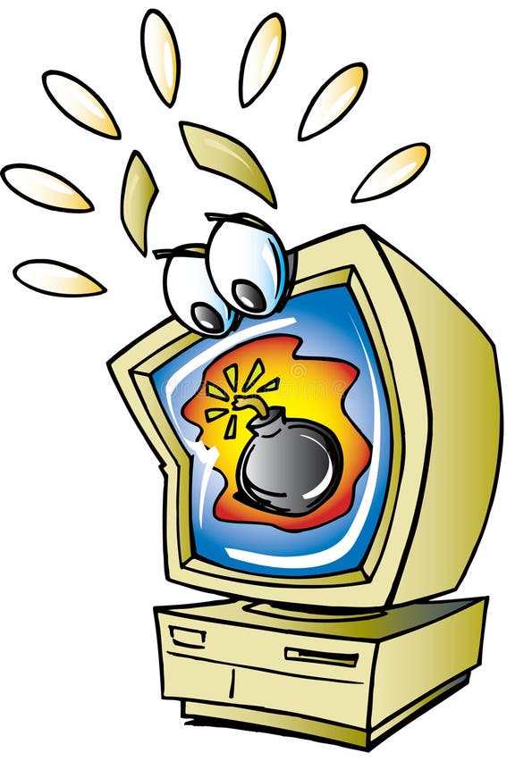 Computer Crash stock vector. Illustration of system, monitor - 5638702