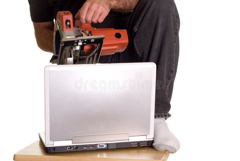 Computer Crash stock image. Image of destruction, angry - 7289855