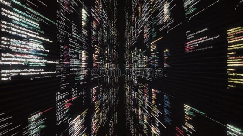 Computer Crash with Distorted and Blurred Video Transmission. Animation ...