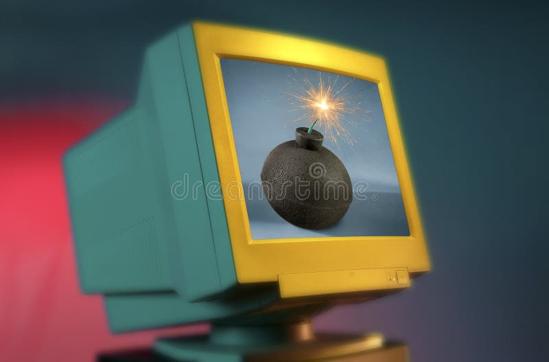 Computer crashes stock image. Image of monitor, terrorism - 5561295