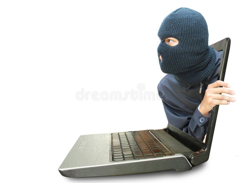 Mad hacker stock image. Image of laptop, robber, crime - 18572307